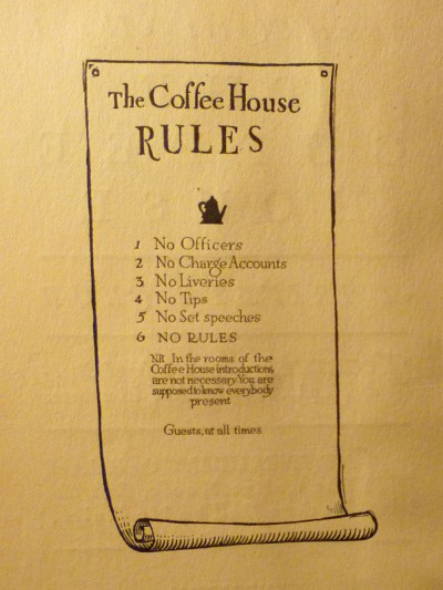 Rules and Orders of the Coffee House